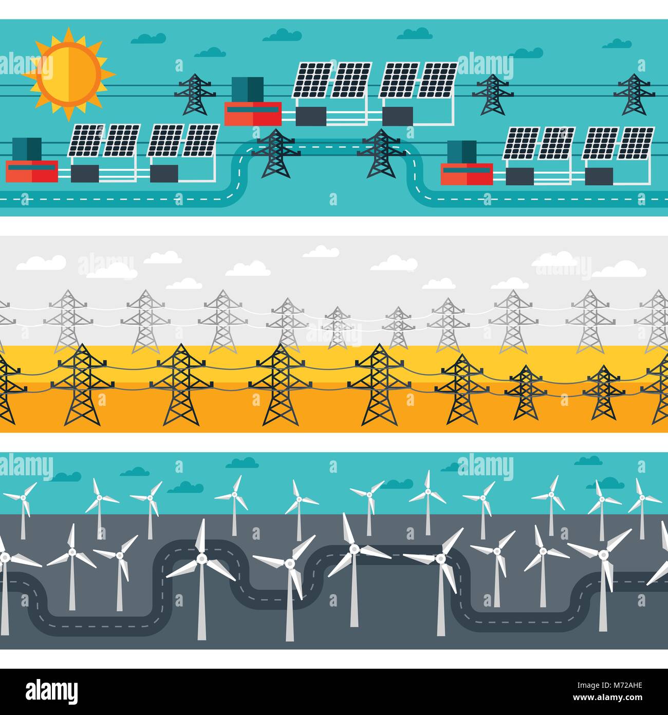 Solar panel patterns Stock Vector Images - Alamy