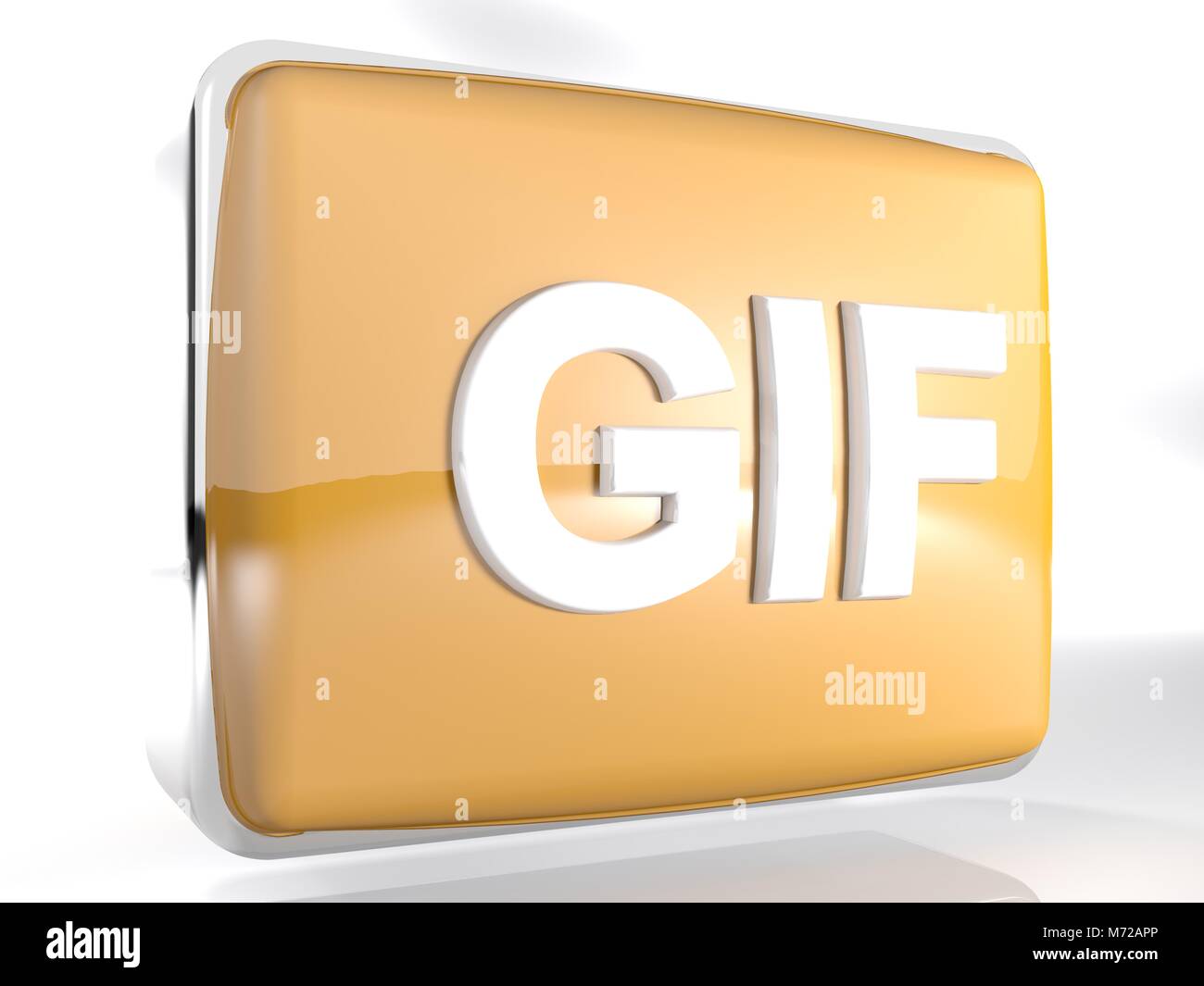 GIF orange box icon - 3D rendering Stock Photo - Alamy