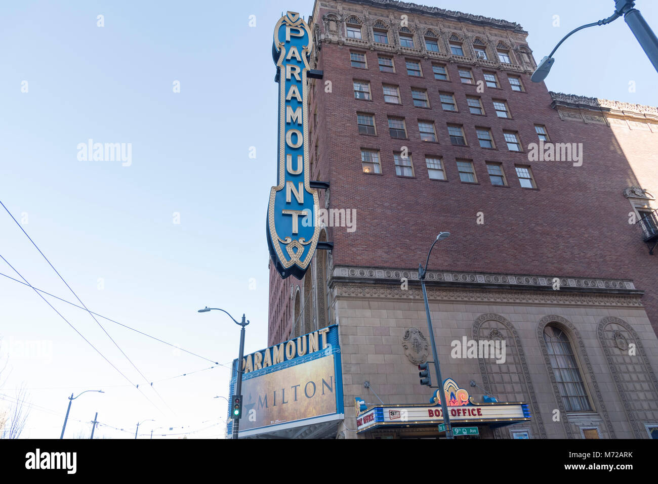 The Historic Paramount theater showing the award winning Broadway ...