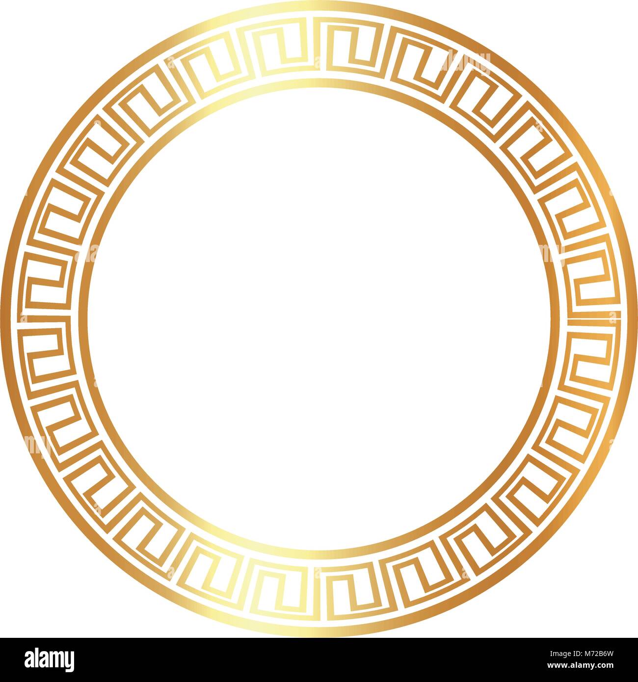 round gold frame with ethnic design vector illustration Stock Vector ...