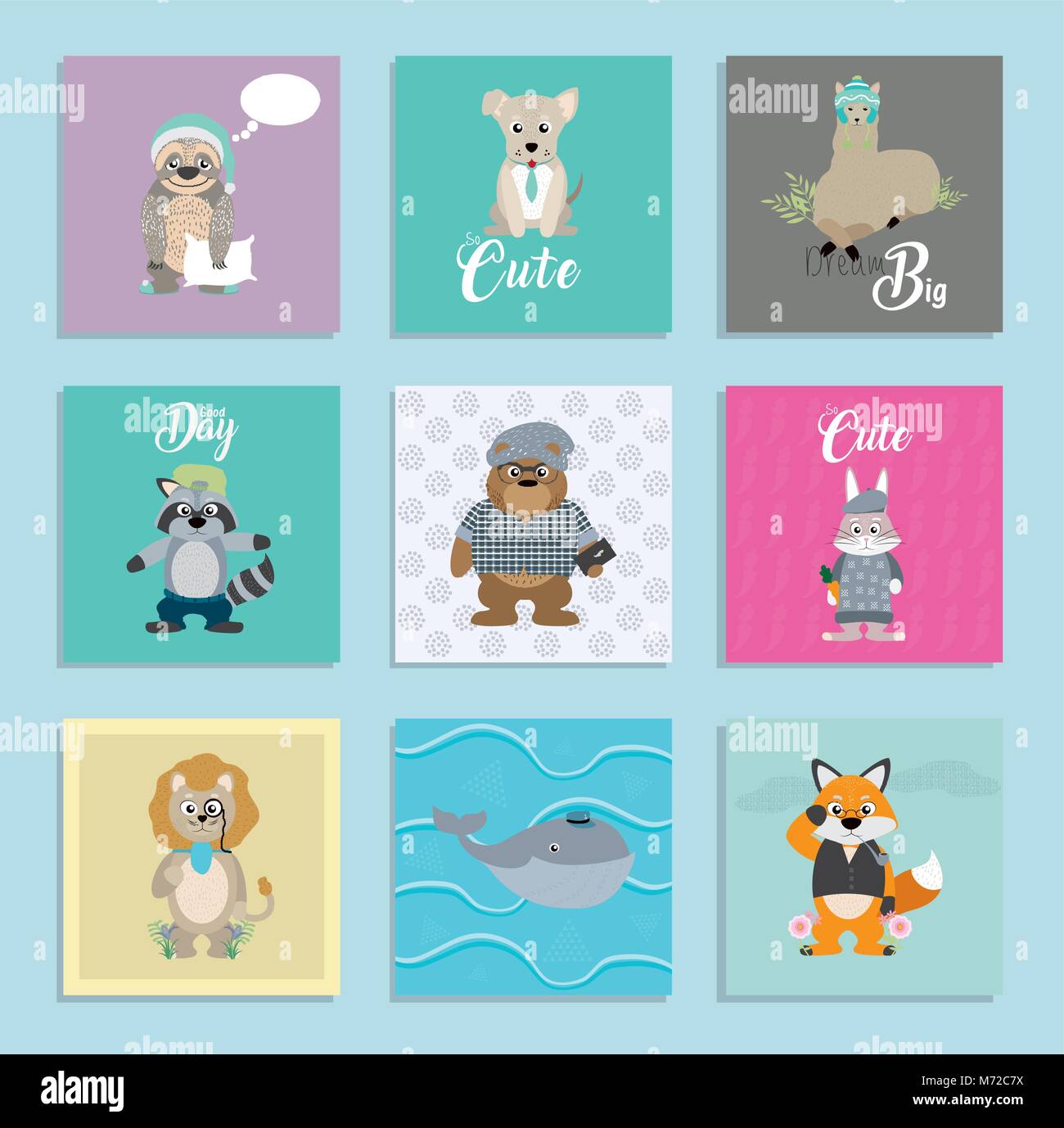 Cute animals background Stock Vector Image & Art - Alamy