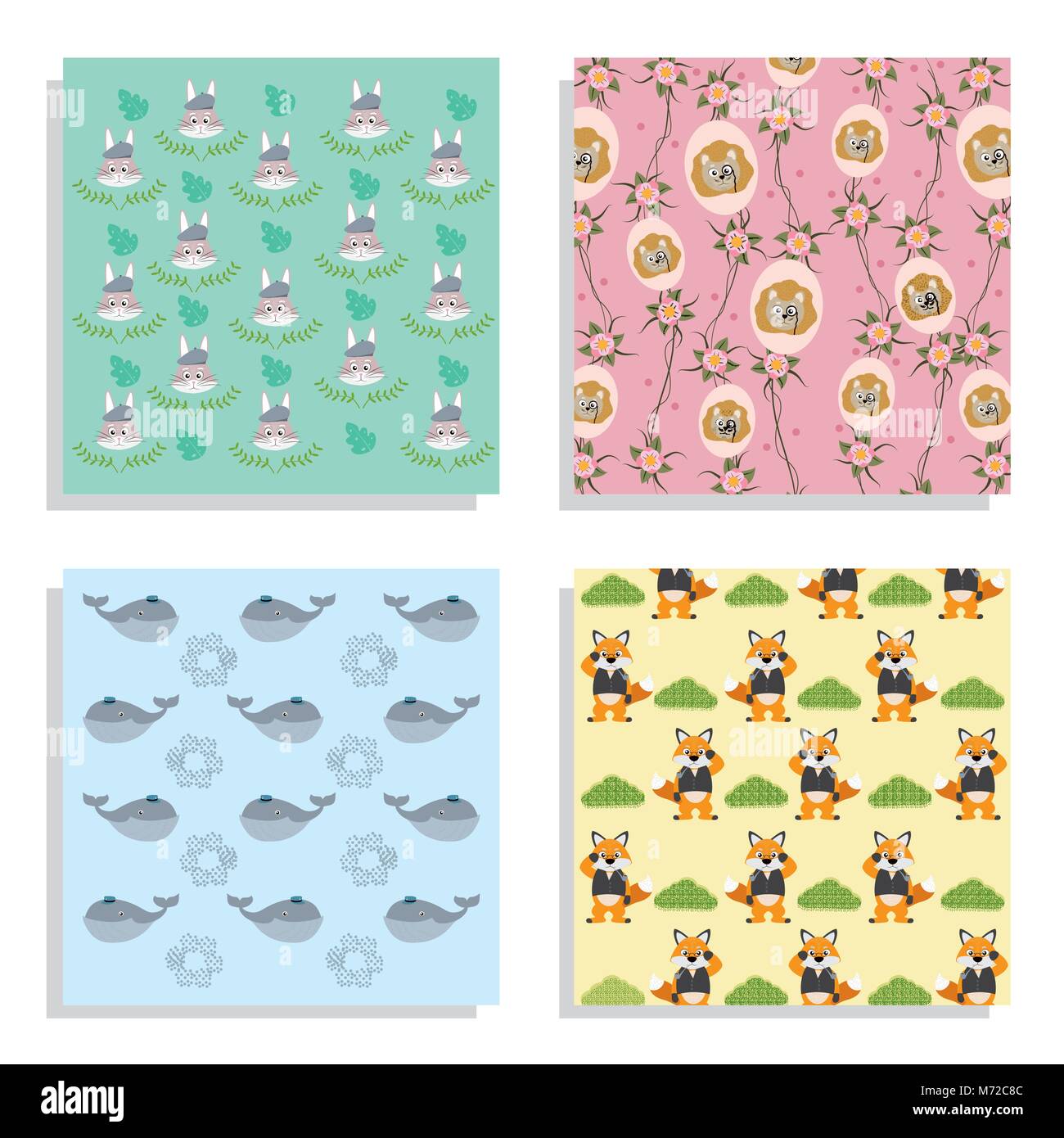 Cute animals background Stock Vector Image & Art - Alamy