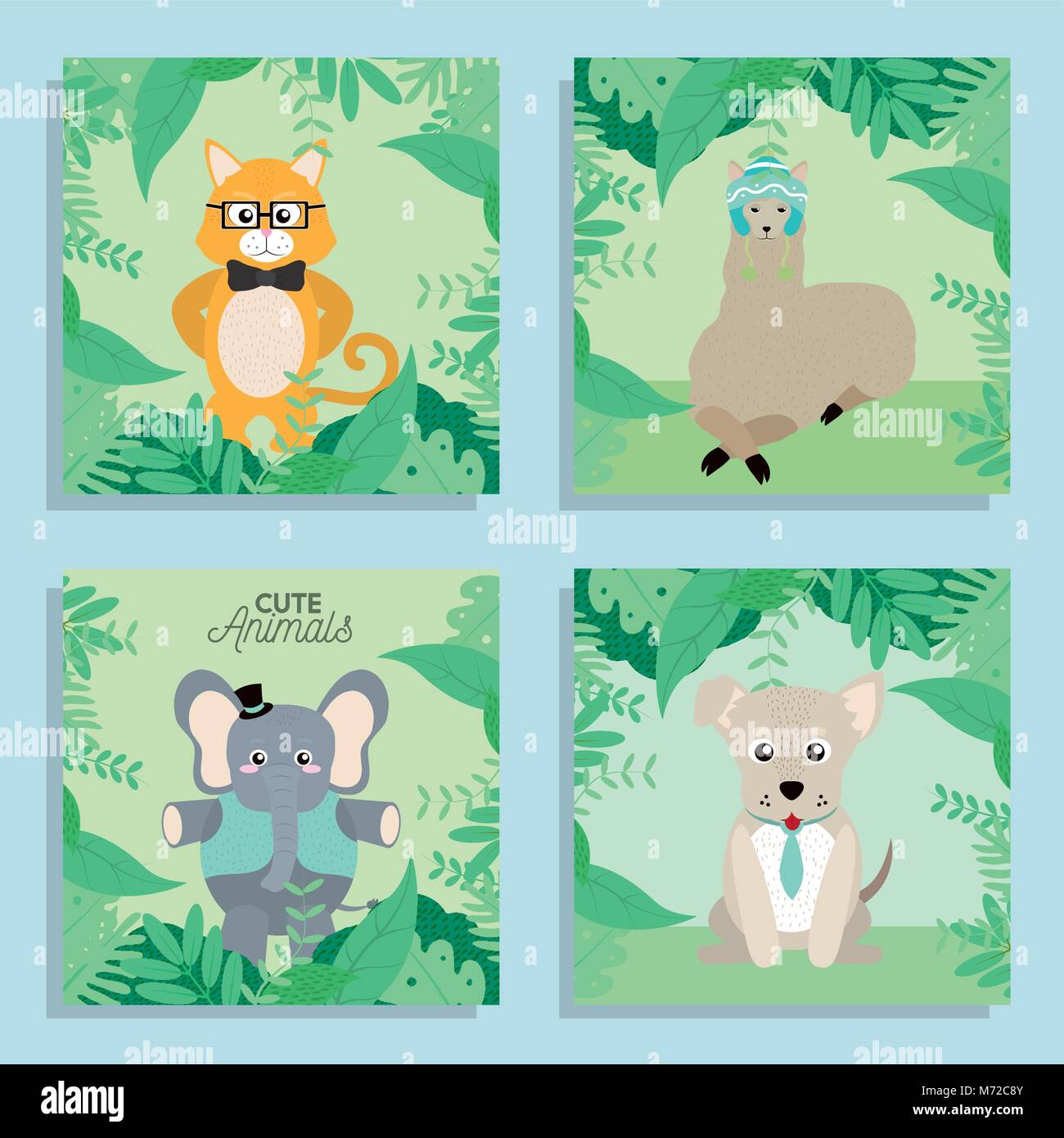 Cute animals cartoons Stock Vector Image & Art - Alamy