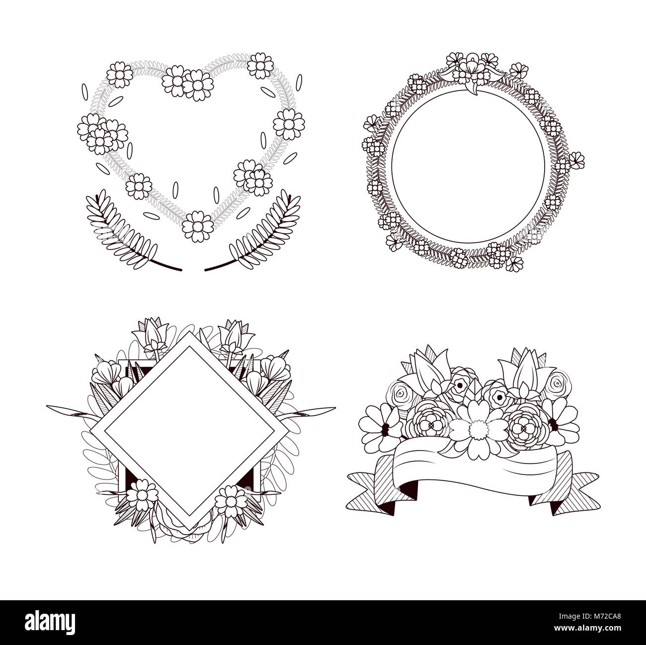 Collection of labels with flowers Stock Vector Image & Art - Alamy