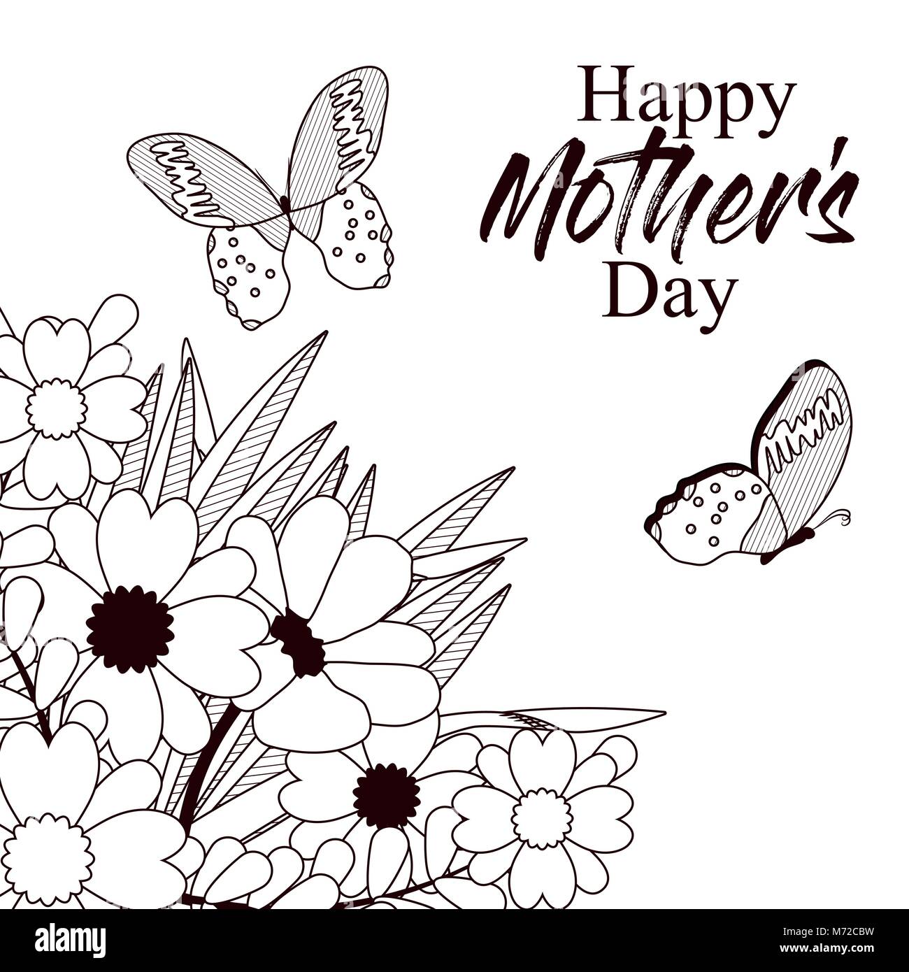 Mothers Day Cards Black And White