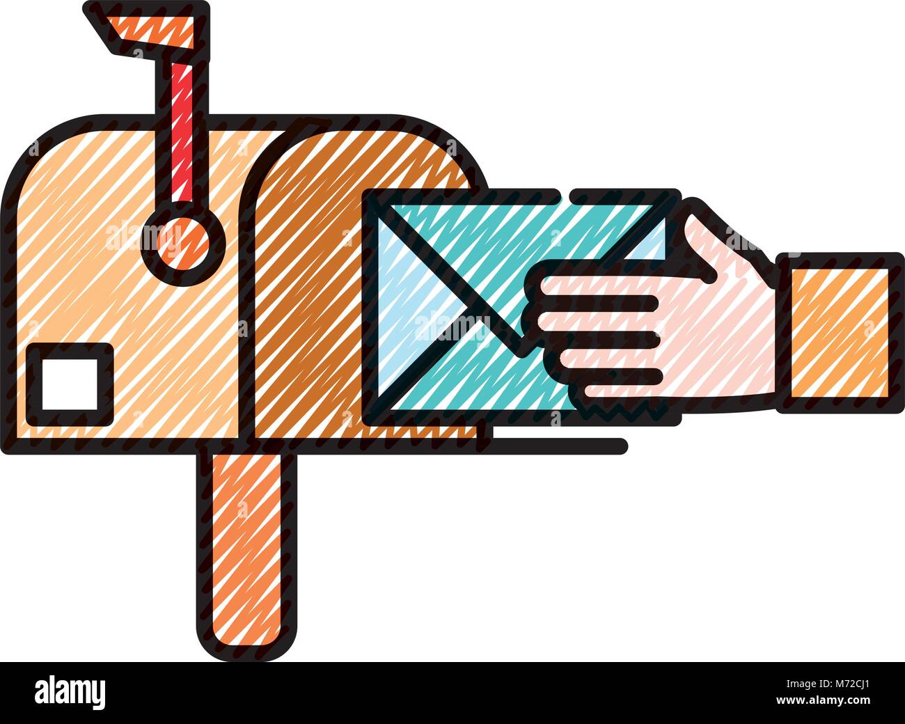 Hand design mailbox Stock Vector Images - Alamy