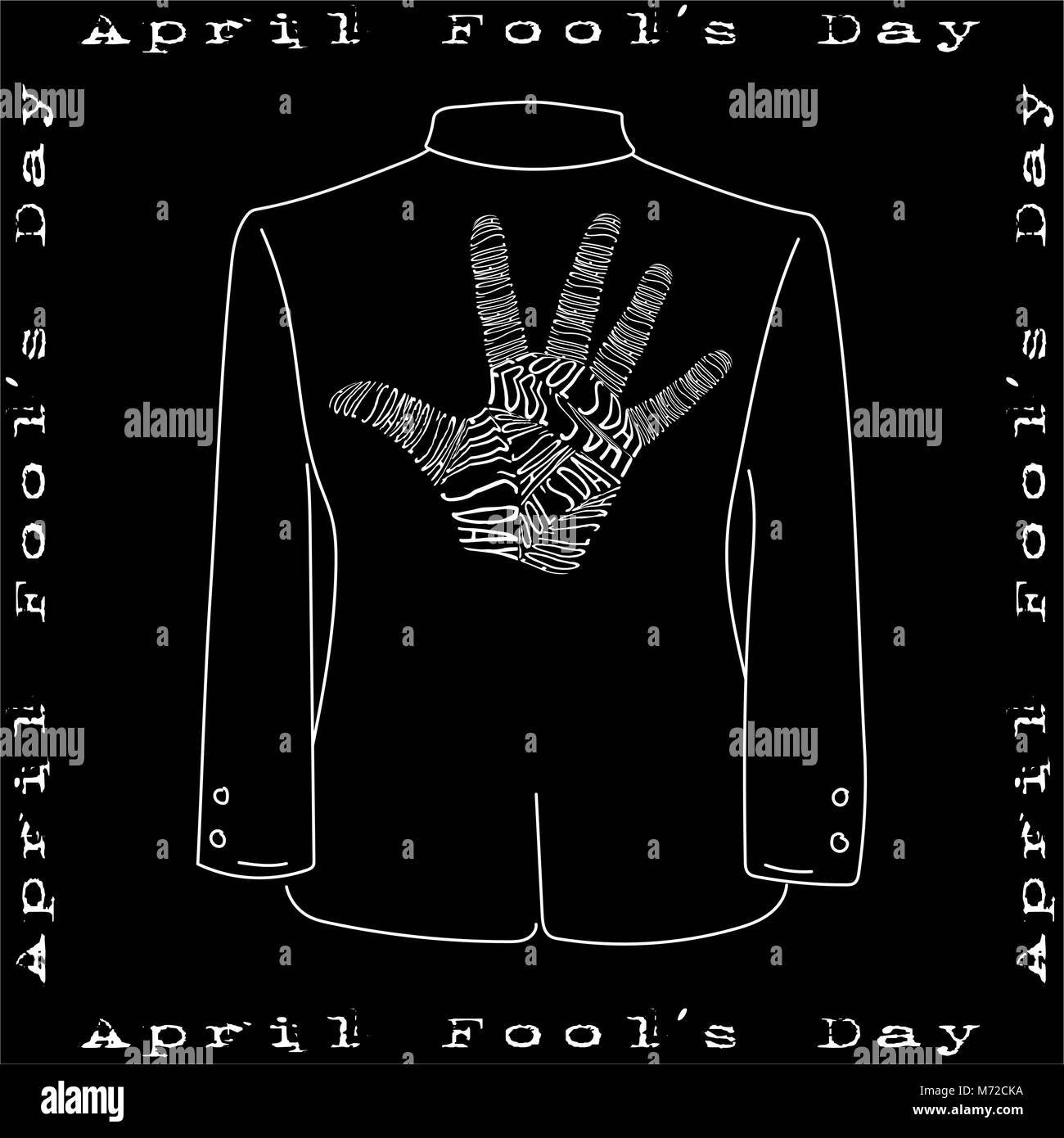 Funny April Fool's Day greeting card, poster with typography design ...