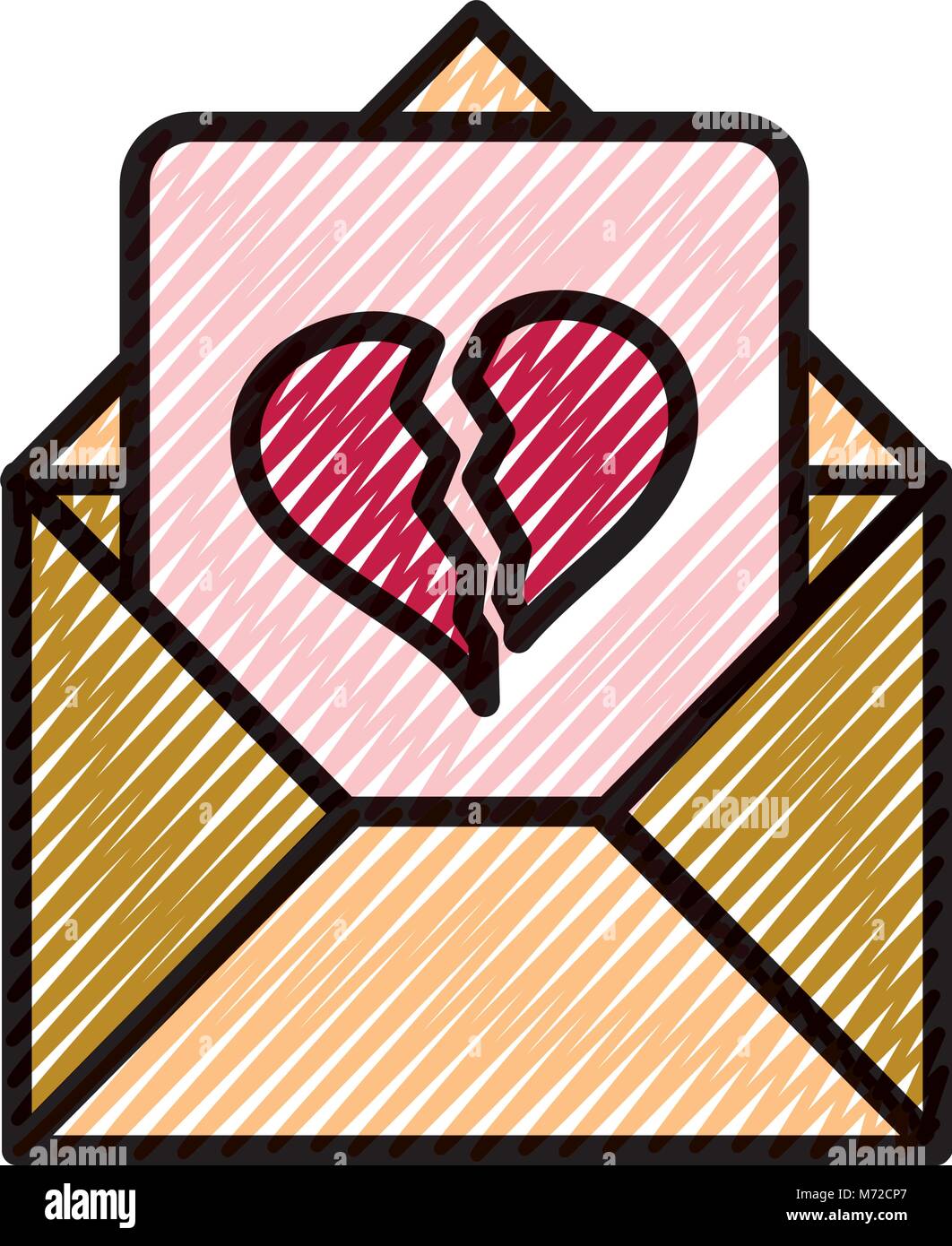 grated love letter to heart broken message Stock Vector Image & Art - Alamy