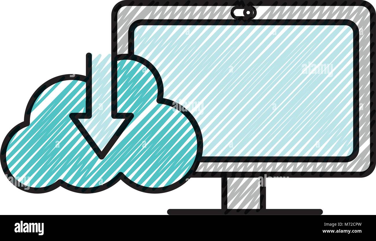 Downloading computer screen Stock Vector Images - Alamy