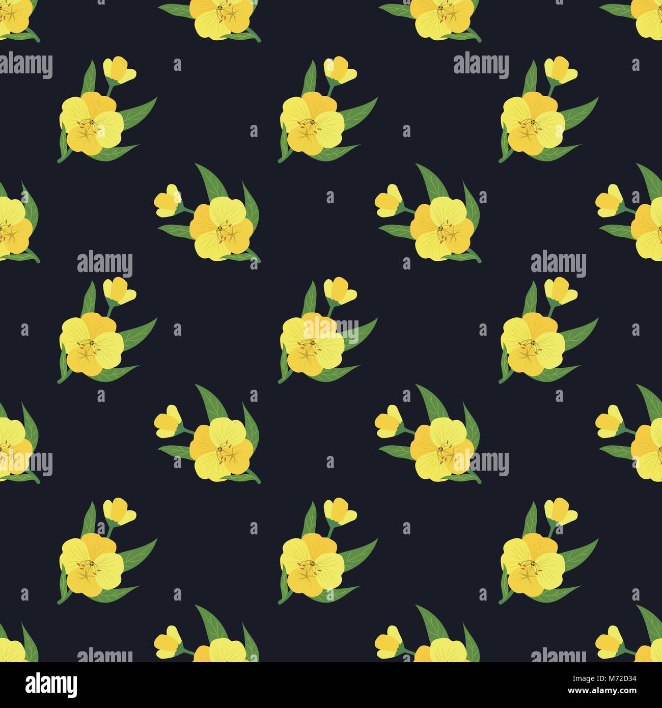 Seamless background image colorful botanic flower leaf plant yellow ...