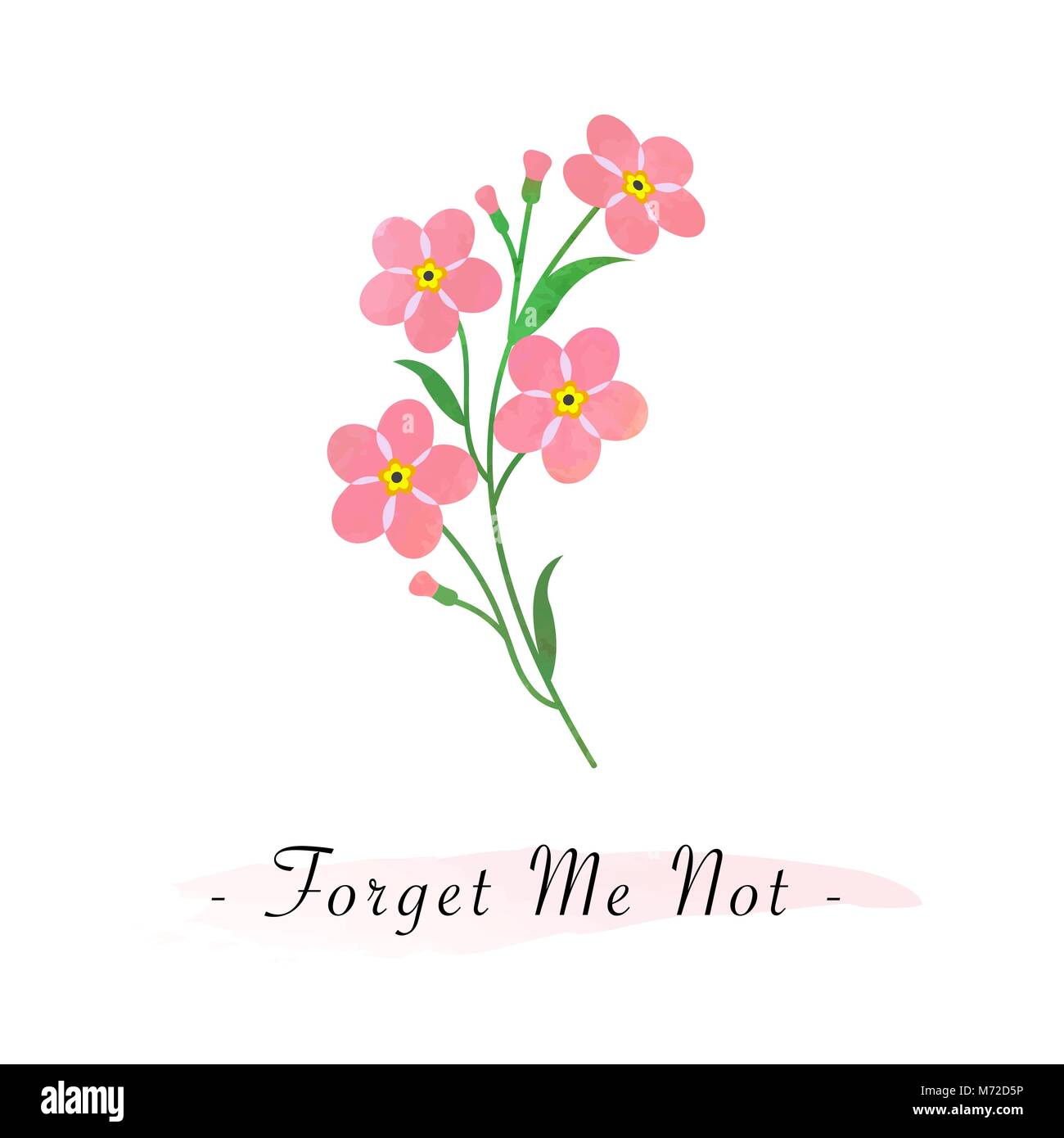 Pink forget me not Stock Vector Images - Alamy
