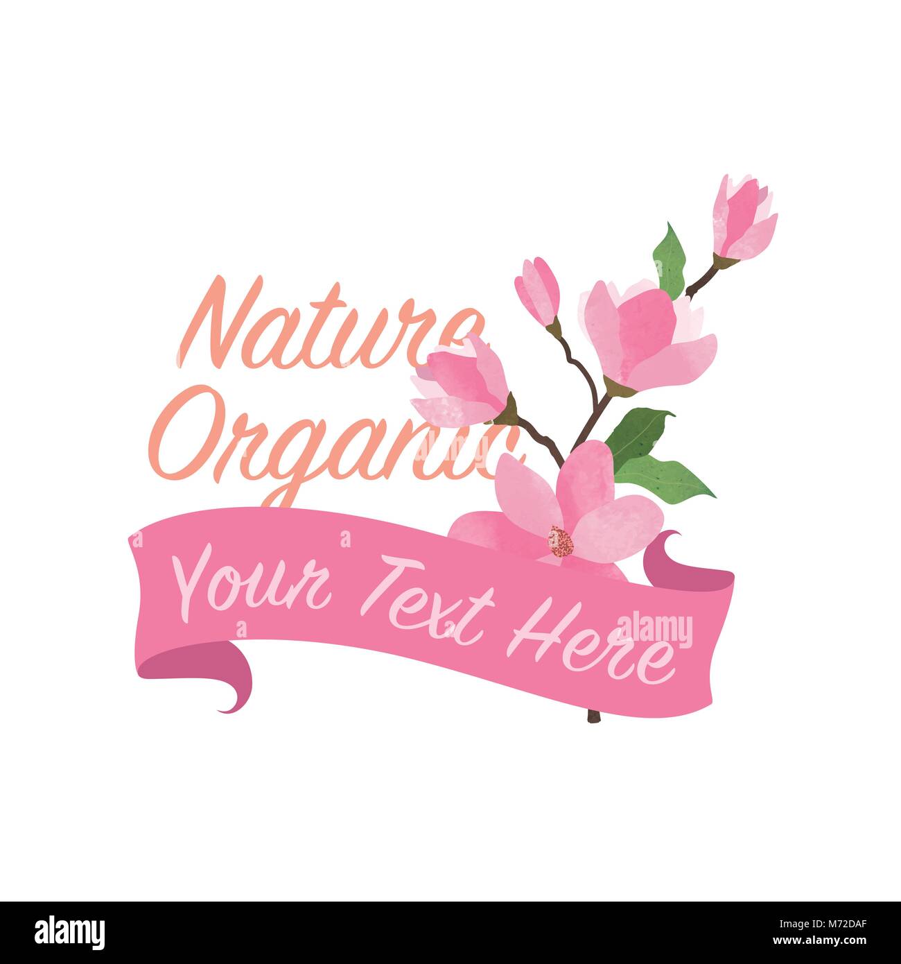 Colorful watercolor texture vector nature botanic garden flower banner ...