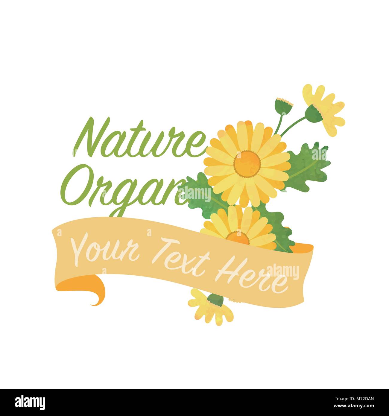 Colorful watercolor texture vector nature botanic garden flower banner ...