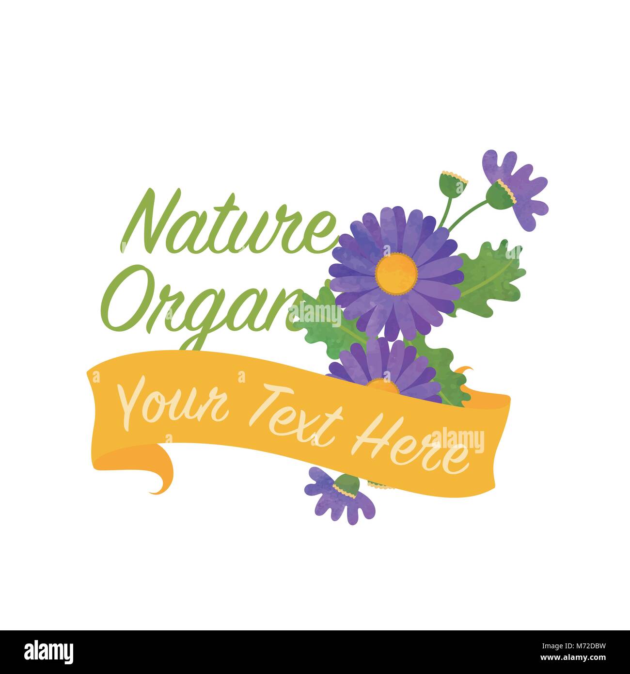Colorful watercolor texture vector nature botanic garden flower banner ...