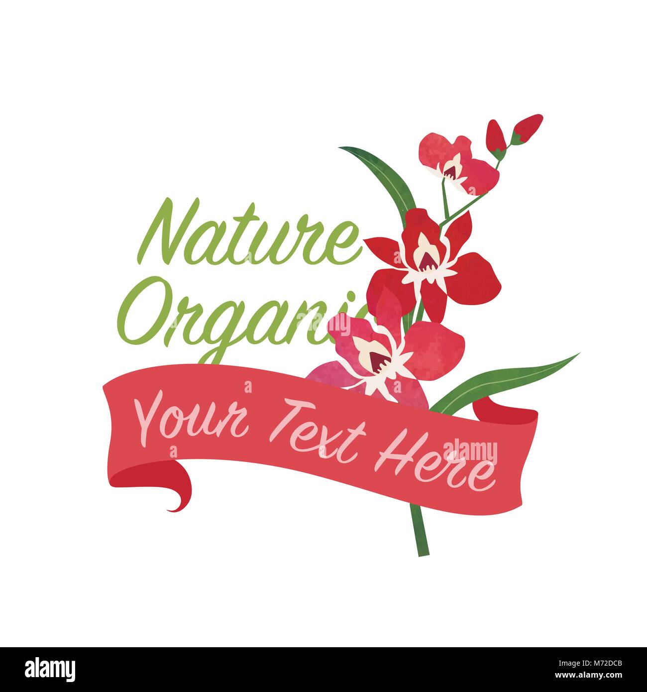 Colorful watercolor texture vector nature botanic garden flower banner ...