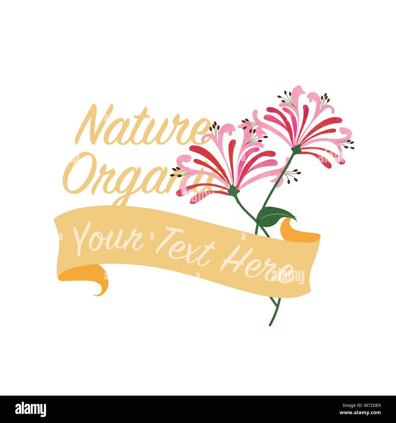 Colorful watercolor texture vector nature botanic garden flower banner ...