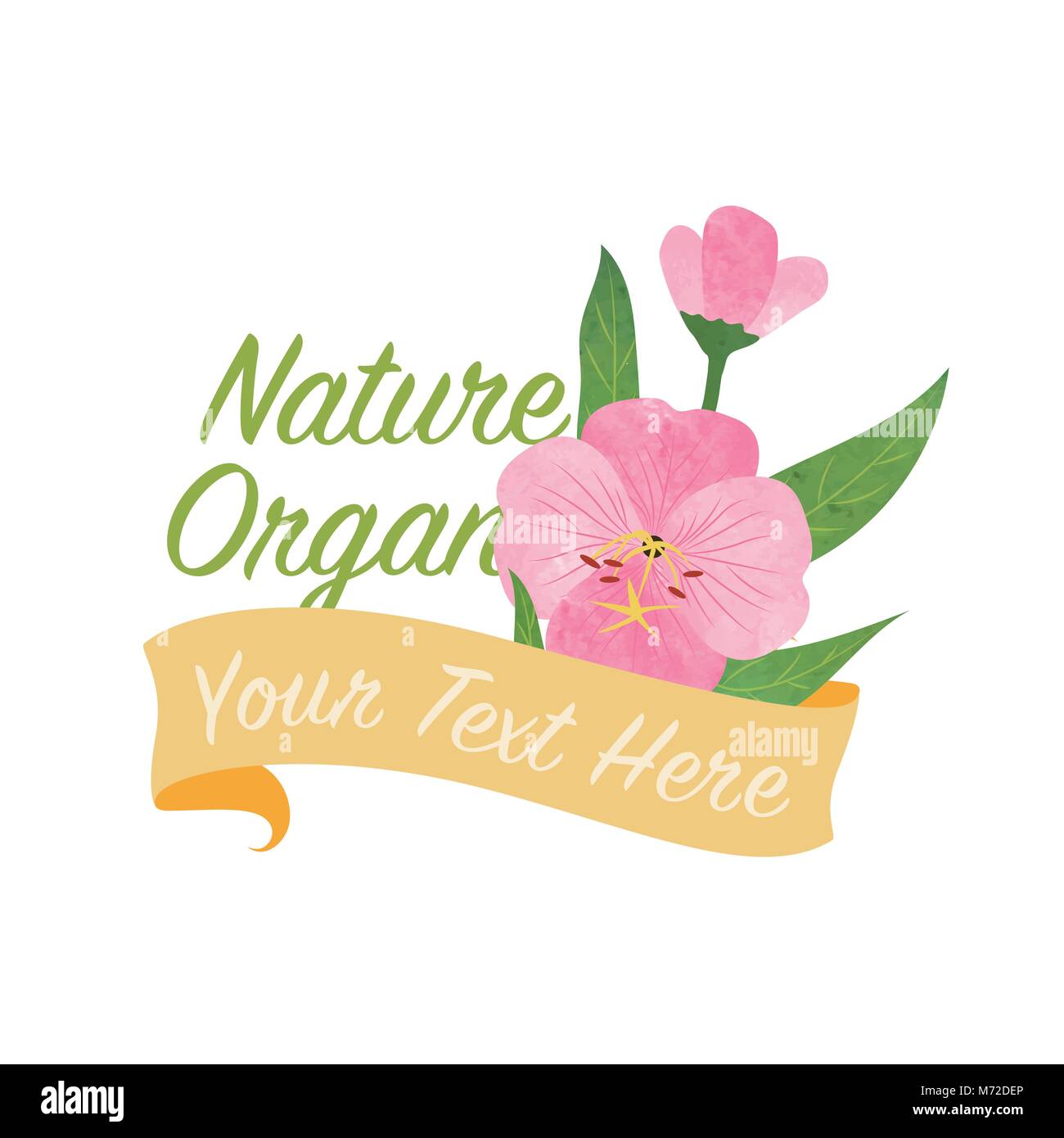 Colorful watercolor texture vector nature botanic garden flower banner ...