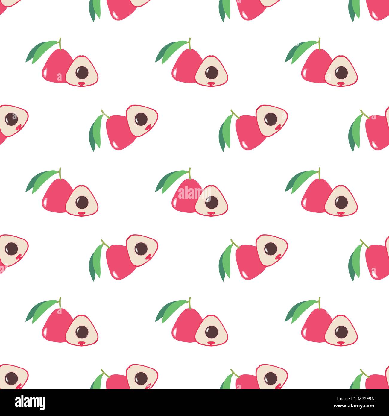 Seamless background image colorful tropical fruit malay apple Stock ...