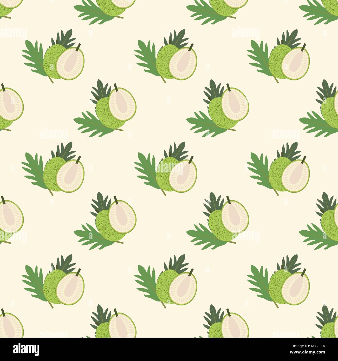 Seamless background image colorful tropical fruit breadfruit Stock Vector Image & Art - Alamy