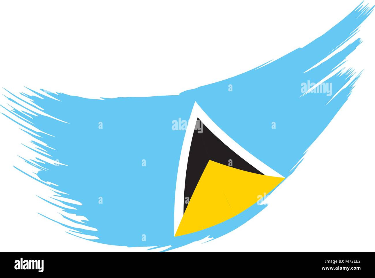 Saint Lucia flag, vector illustration Stock Vector Image & Art - Alamy