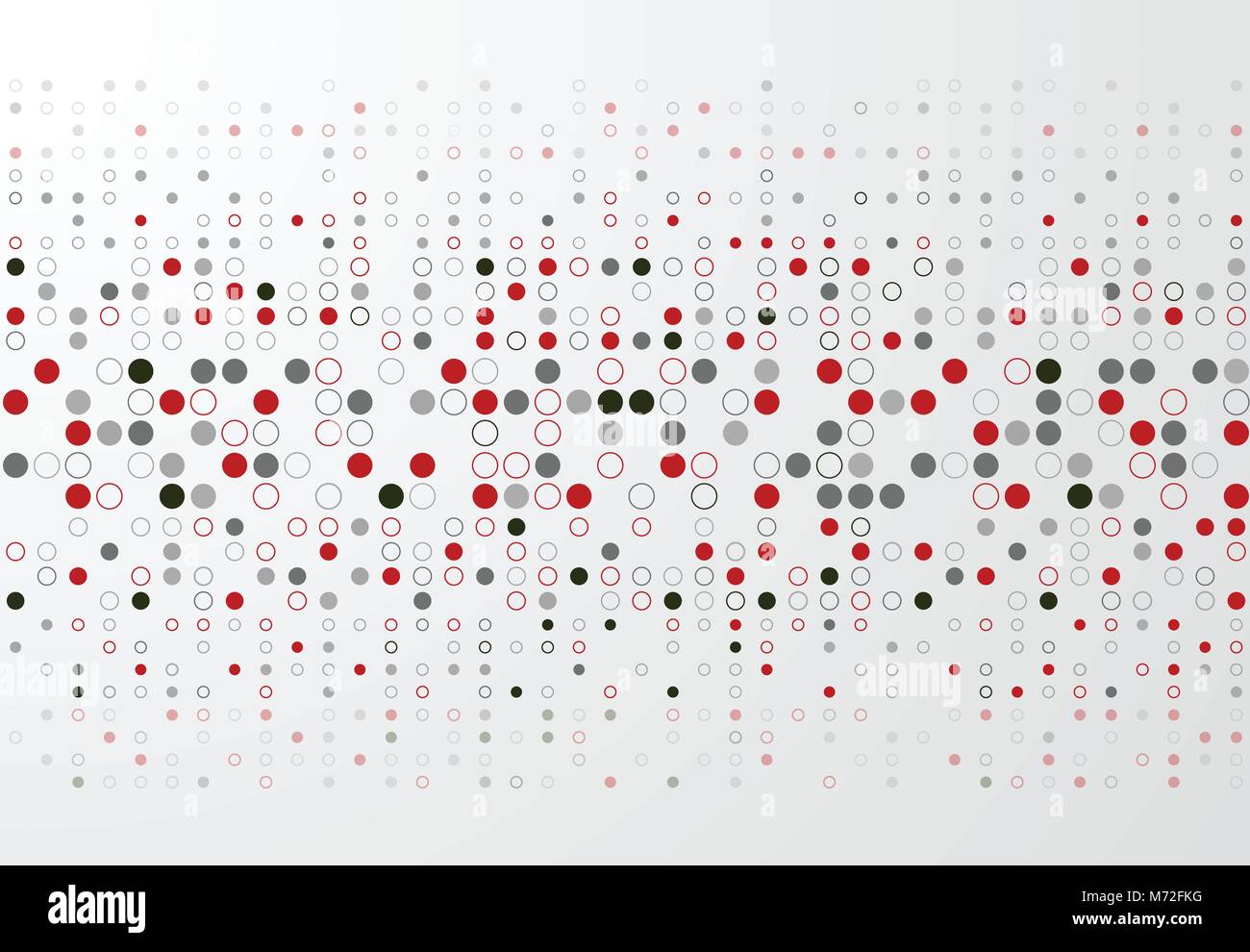 Abstract technology background with red and gray circle border pattern ...