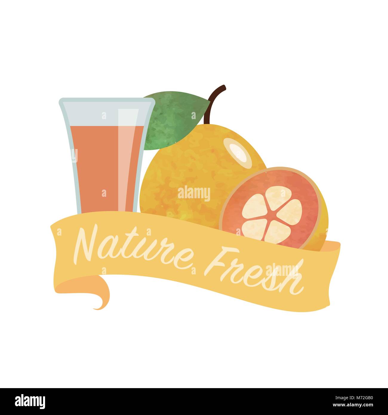 Colorful watercolor texture vector nature organic fresh fruit juice ...