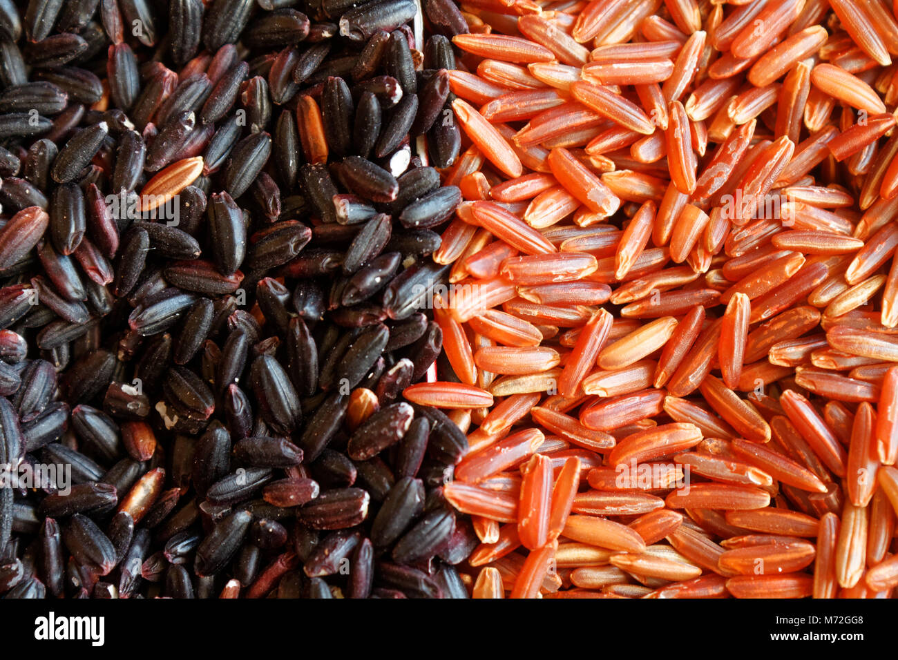 Texture of Coarse black and wholemeal brown rice The concept of proper ...