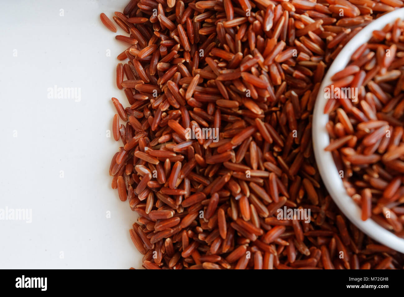 Jasmine Brown wholemeal Rice in small plate The concept of proper ...
