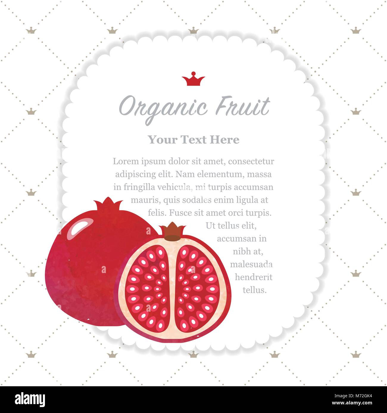 Colorful watercolor texture nature organic fruit memo frame red ...