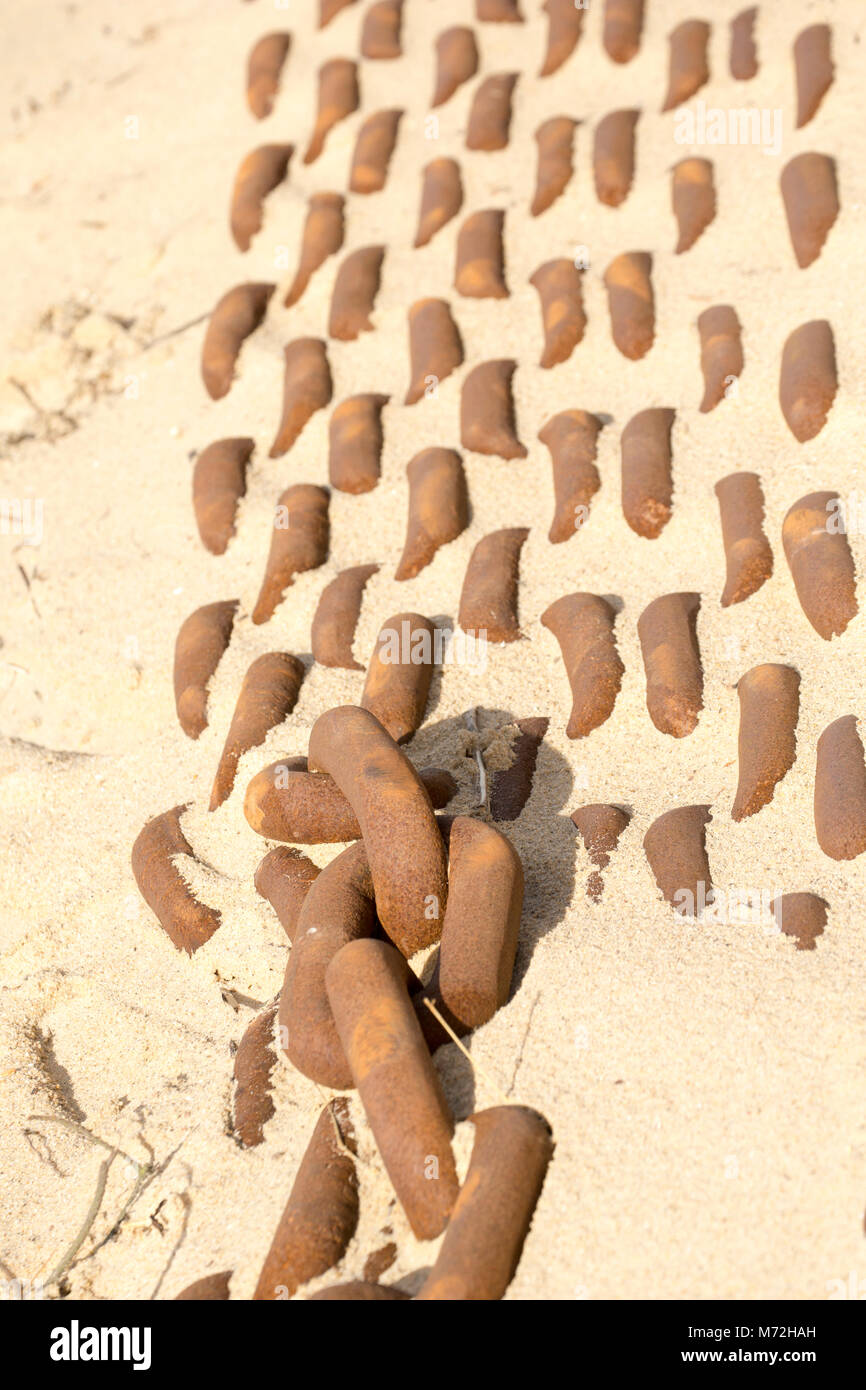 Chains that are used by the Poole Harbour Chain ferry along the ...