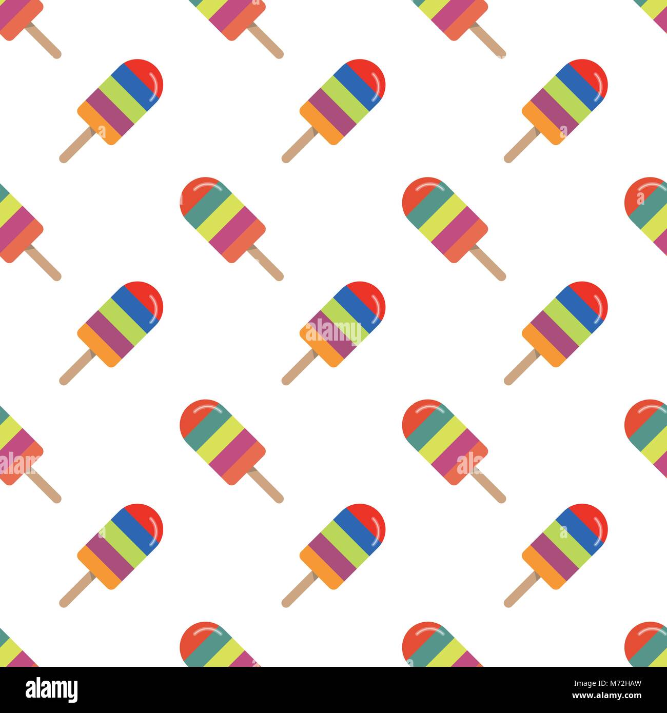 Seamless background image colorful watercolor texture popsicle pattern ...