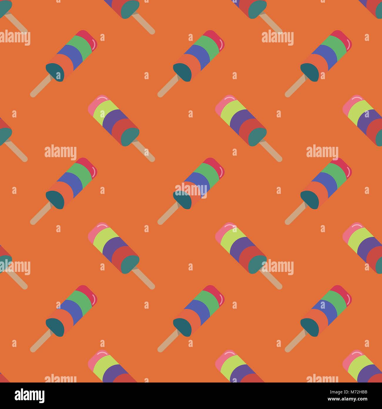 Seamless background image colorful watercolor texture popsicle pattern ...