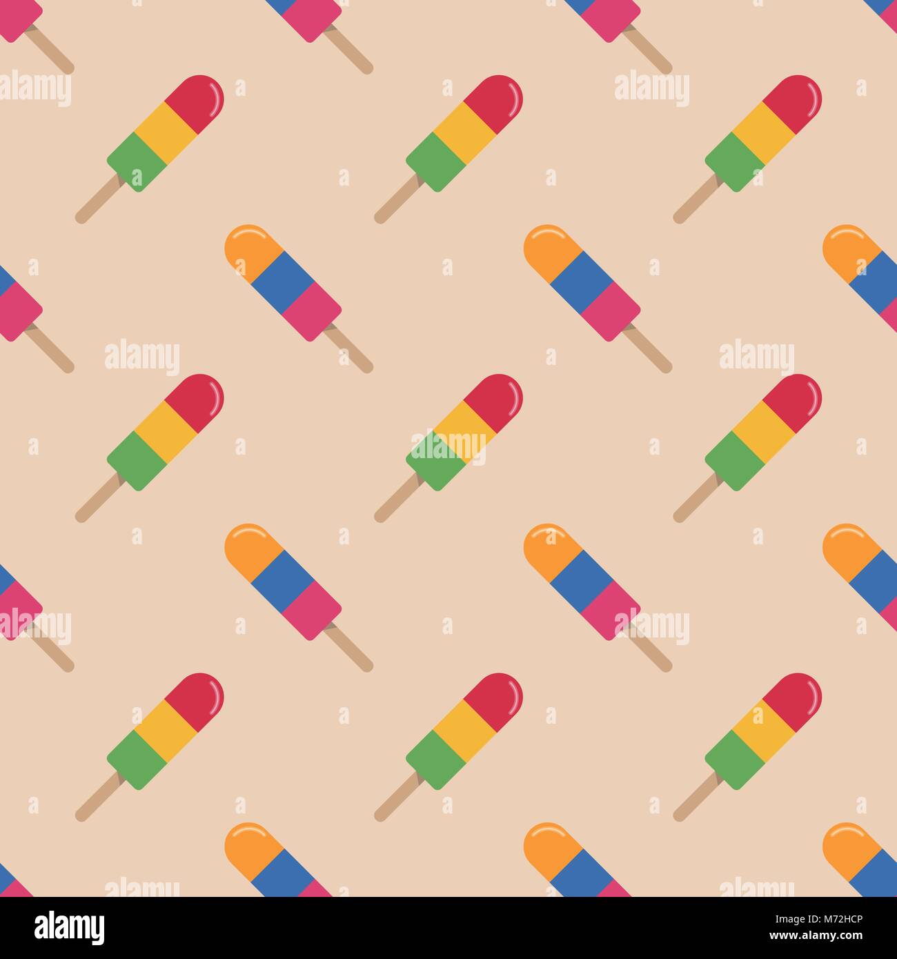 Seamless background image colorful watercolor texture popsicle pattern ...