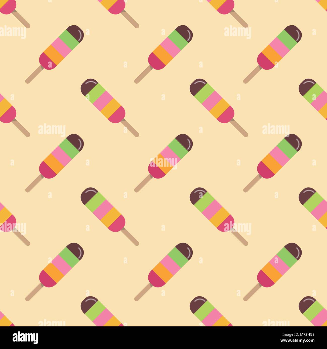 Seamless background image colorful watercolor texture popsicle pattern ...