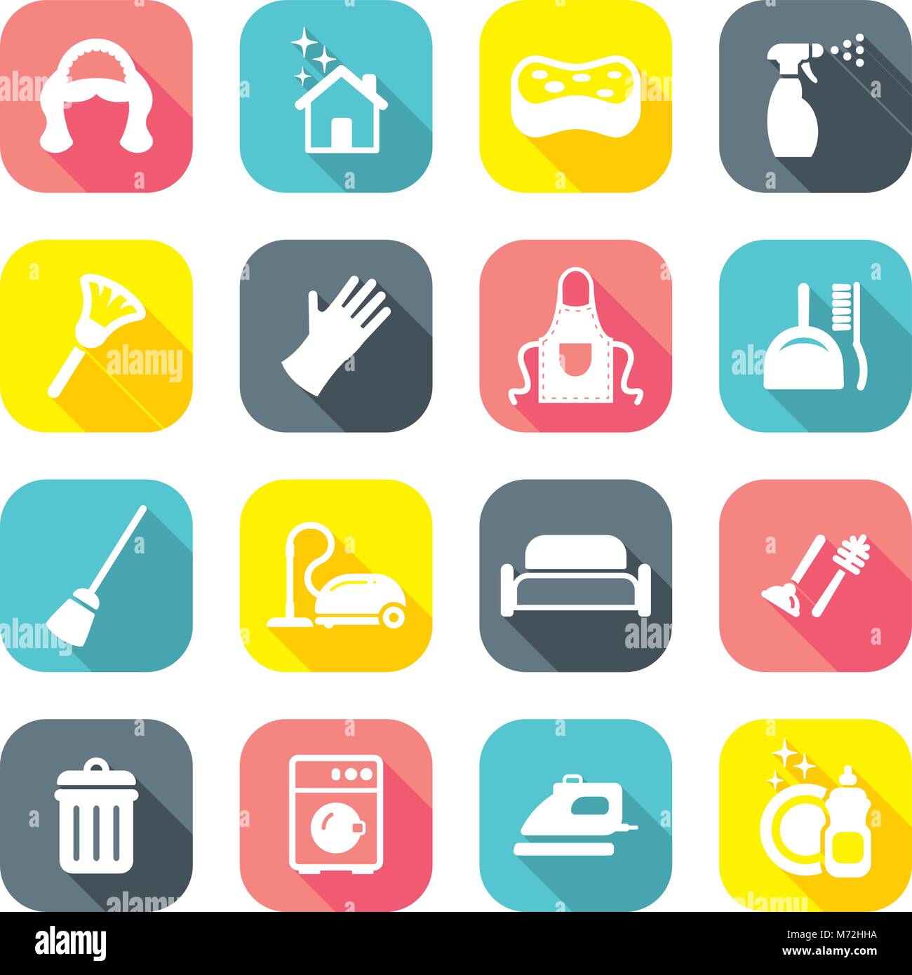Maid Icons Flat Design Stock Vector Image & Art - Alamy