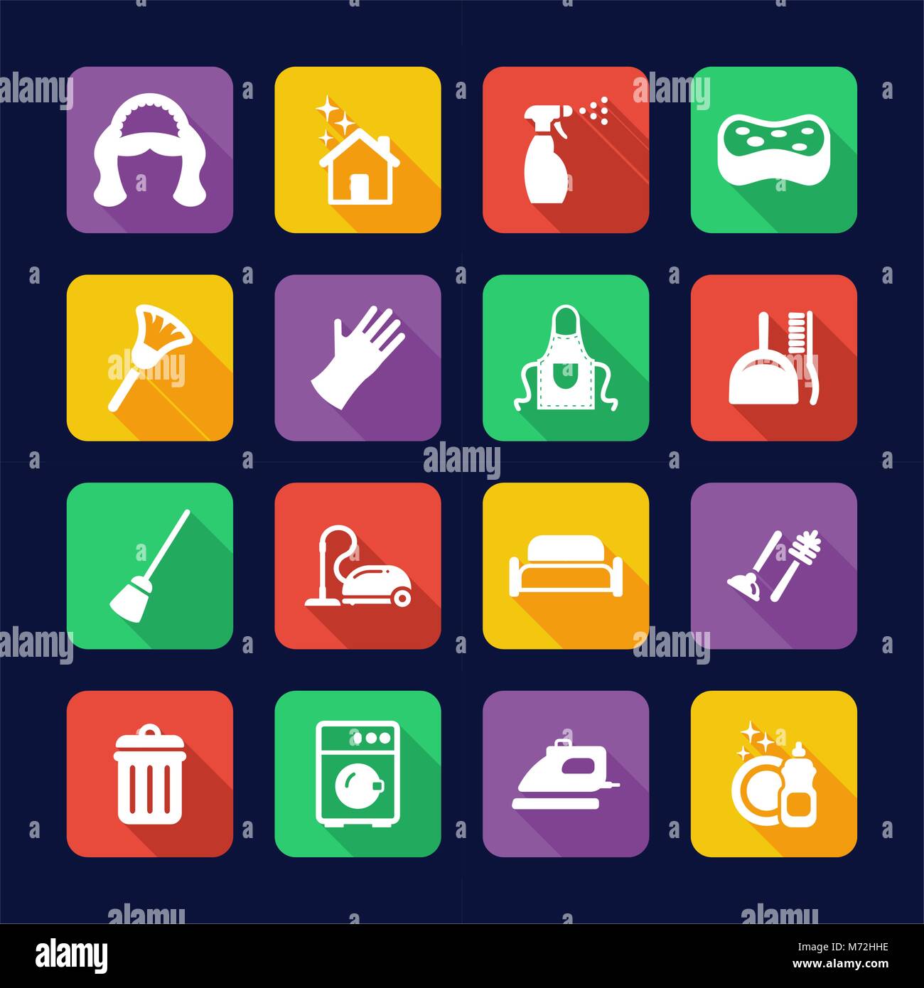 Maid Icons Flat Design Stock Vector Image & Art - Alamy