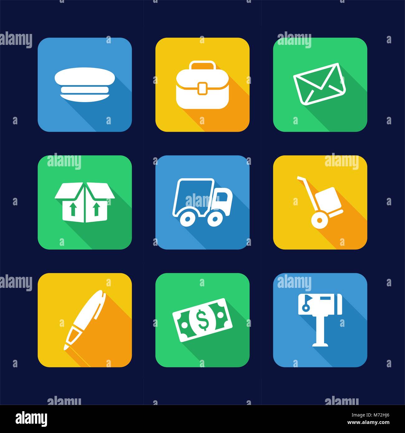 Mail Man Icons Flat Design Stock Vector Image & Art - Alamy