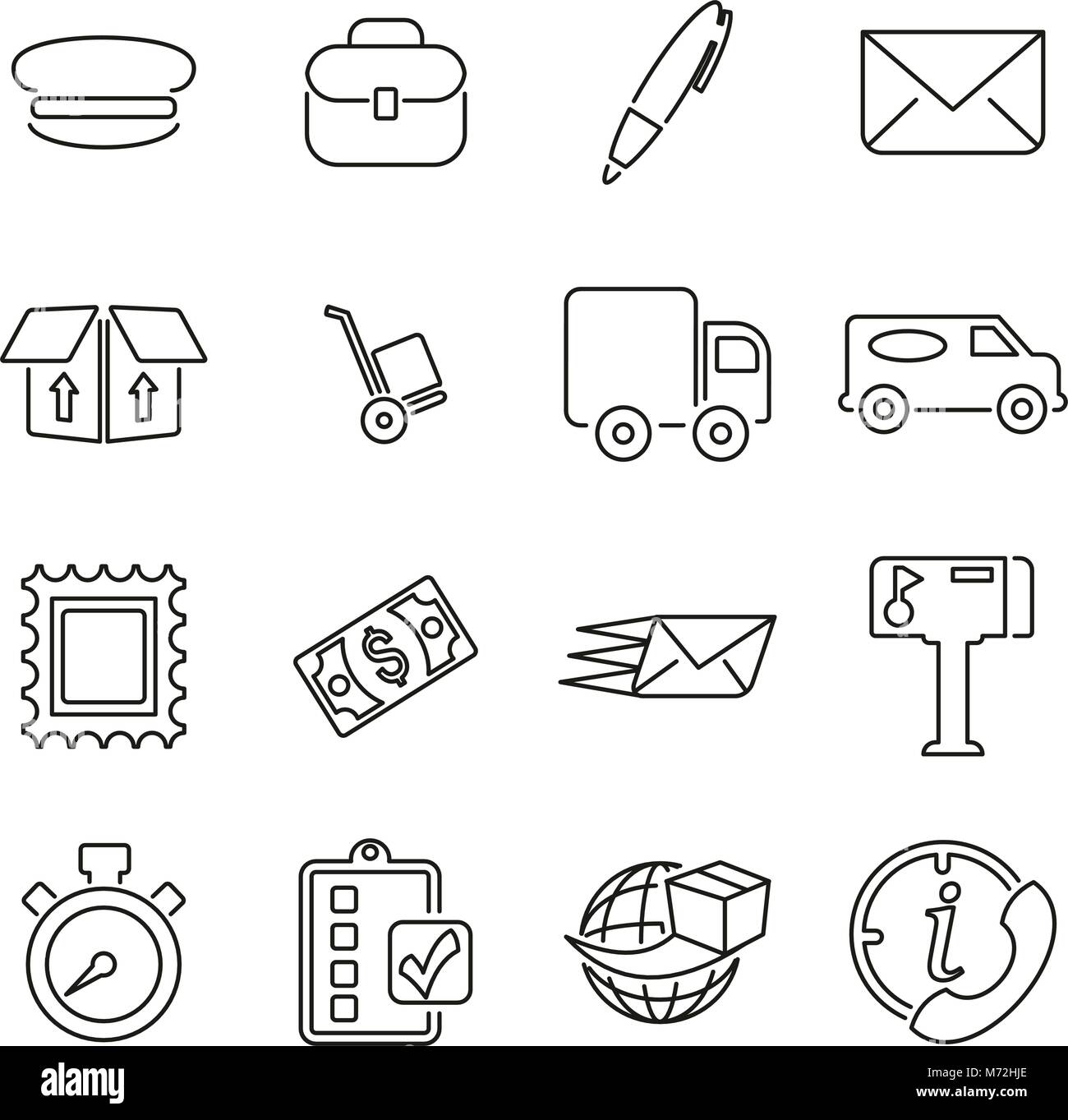 Vintage mail bag Stock Vector Images - Alamy