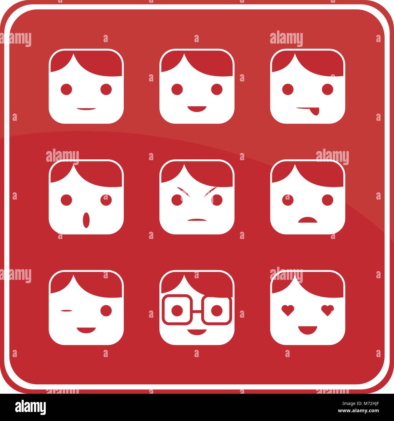 Male Face Expression Icons Stock Vector Image & Art - Alamy