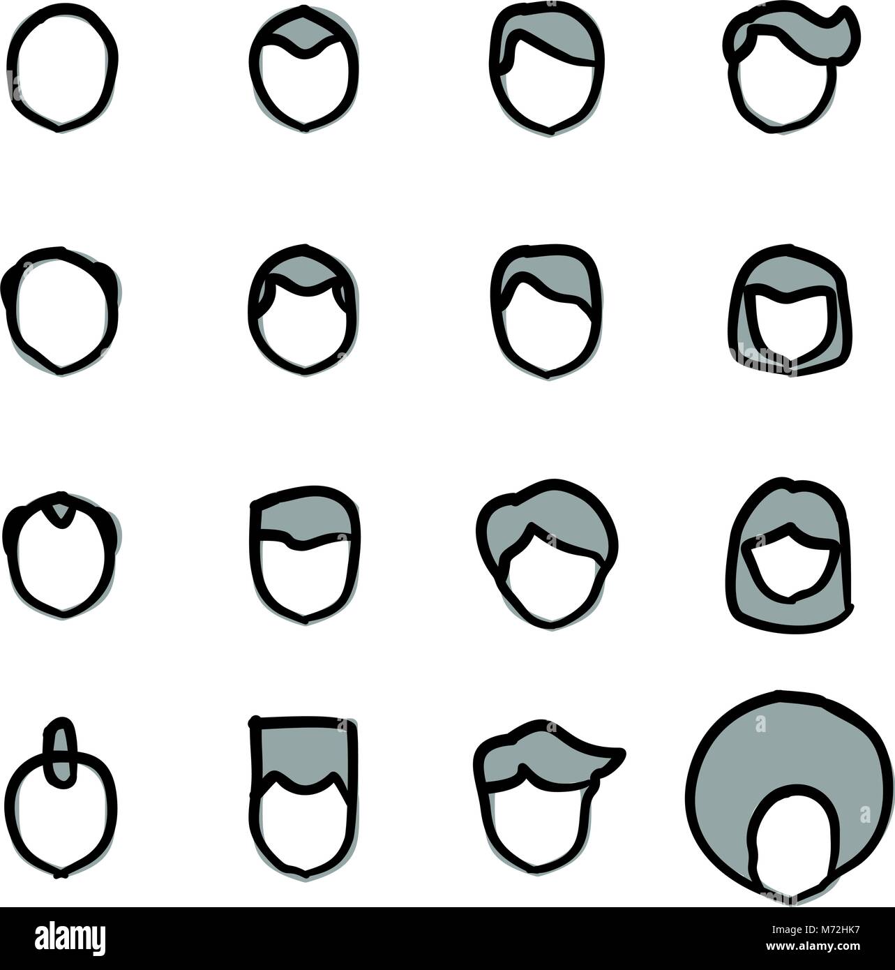 Male afro avatar icon simple hi-res stock photography and images - Alamy