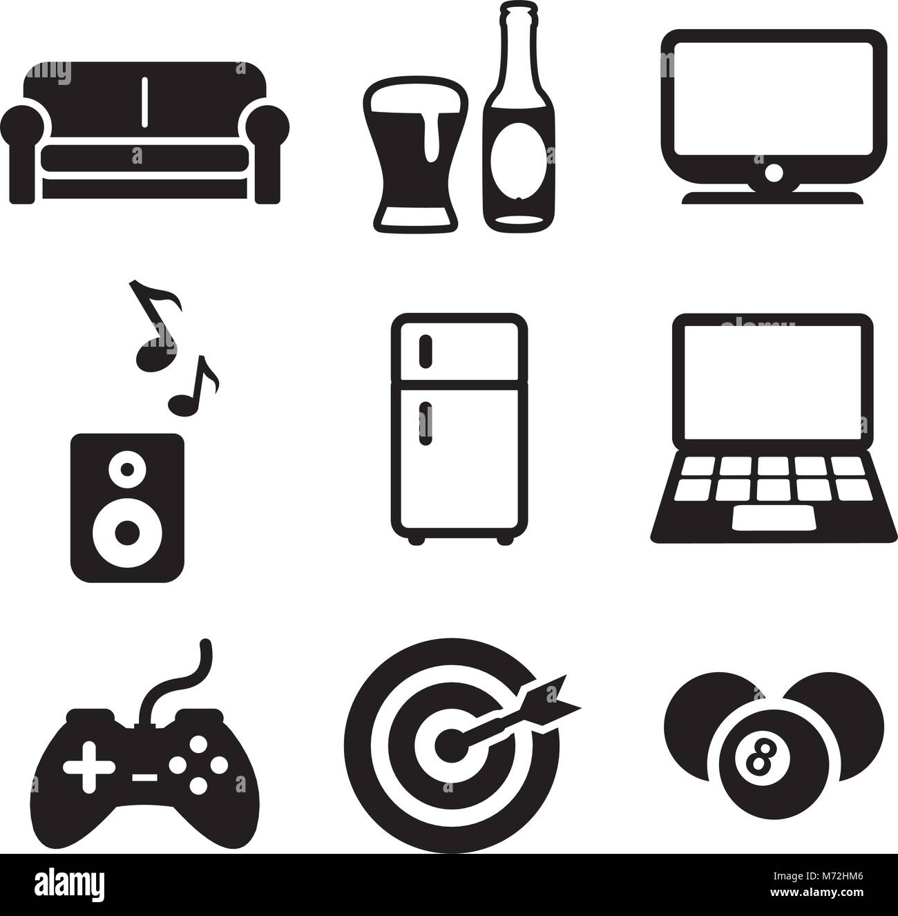 Man Favorite Activities Icons Stock Vector Image & Art - Alamy