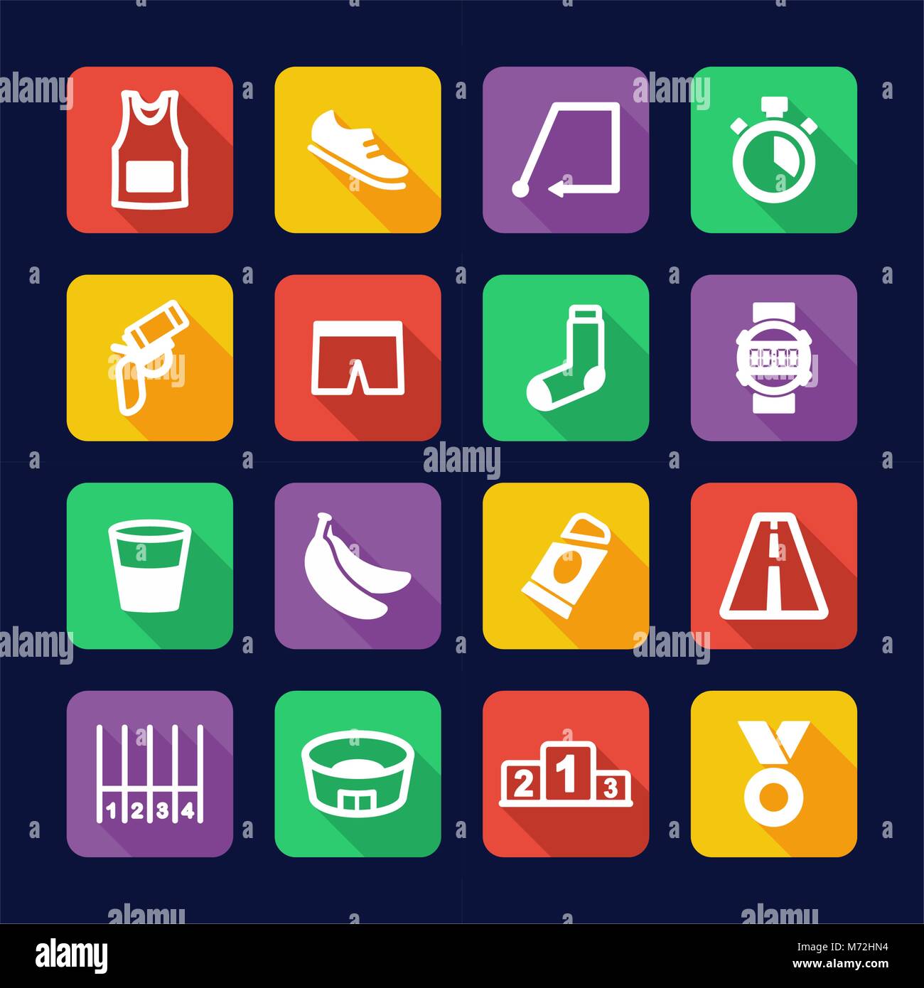 Marathon map Stock Vector Images - Alamy