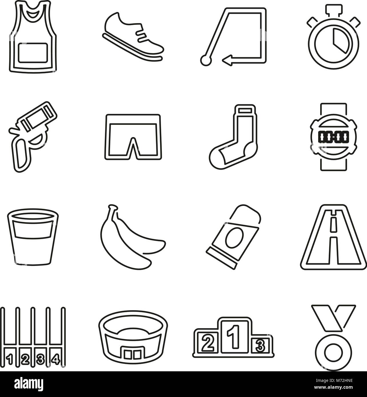 Marathon map Stock Vector Images - Alamy