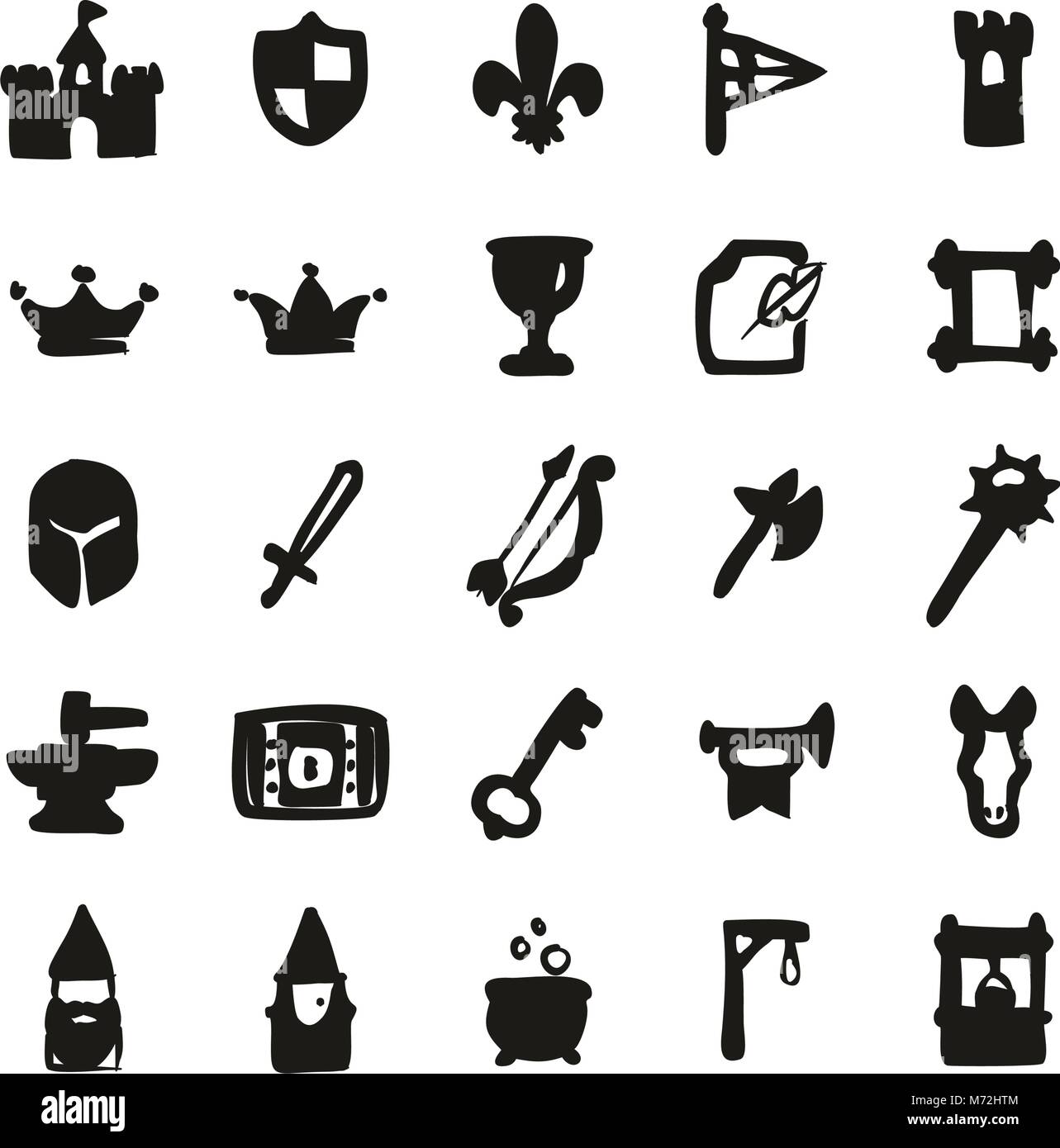 Medieval Castle Icons Freehand Fill Stock Vector Image & Art - Alamy Medieval Castle Icons Freehand Fill Stock Vector Image & Art - Alamy