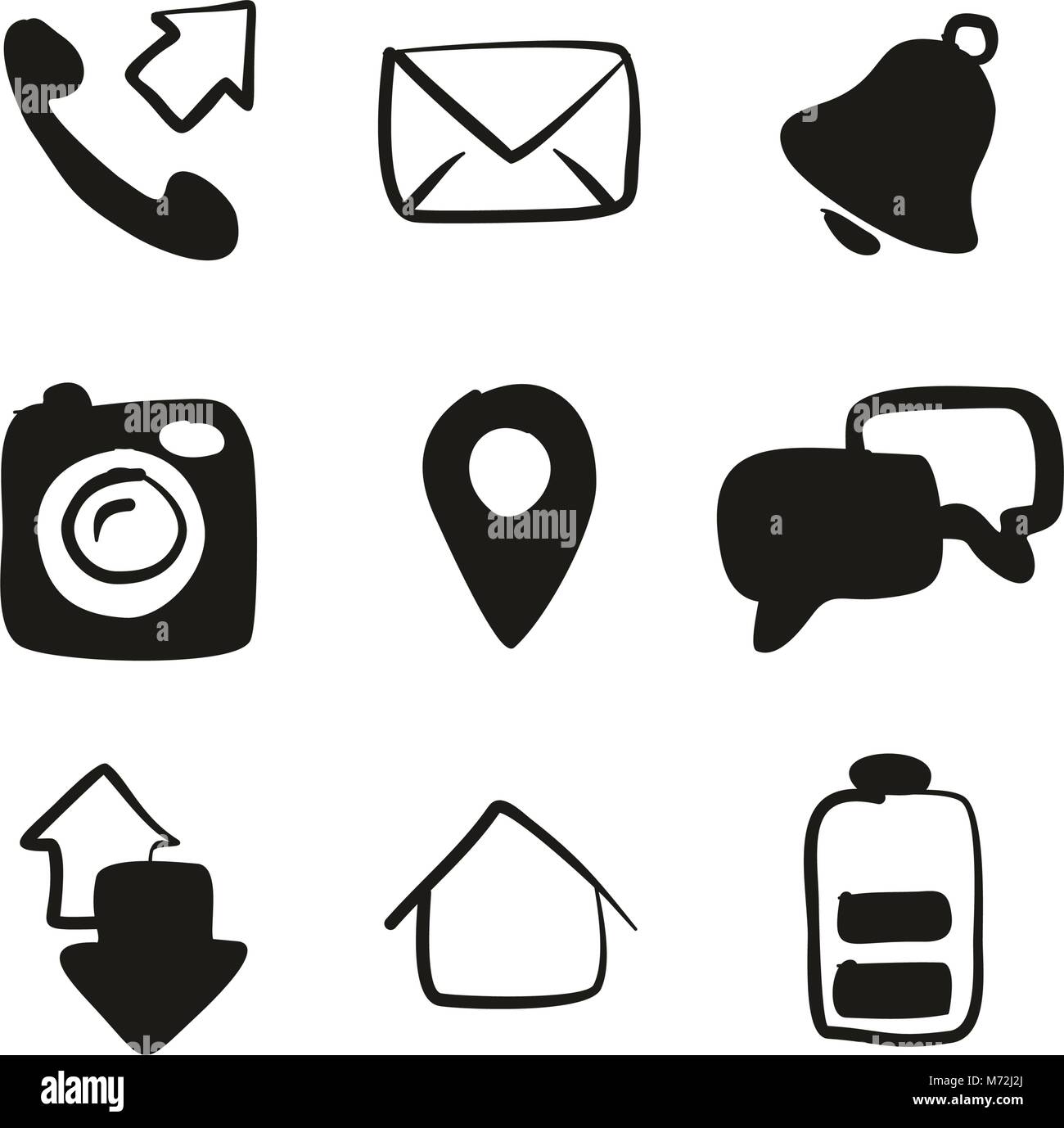 Mobile phone fill icon hi-res stock photography and images - Alamy