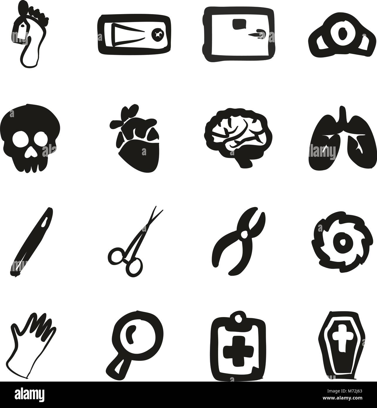 Morgue Icons Freehand Fill Stock Vector Image & Art - Alamy