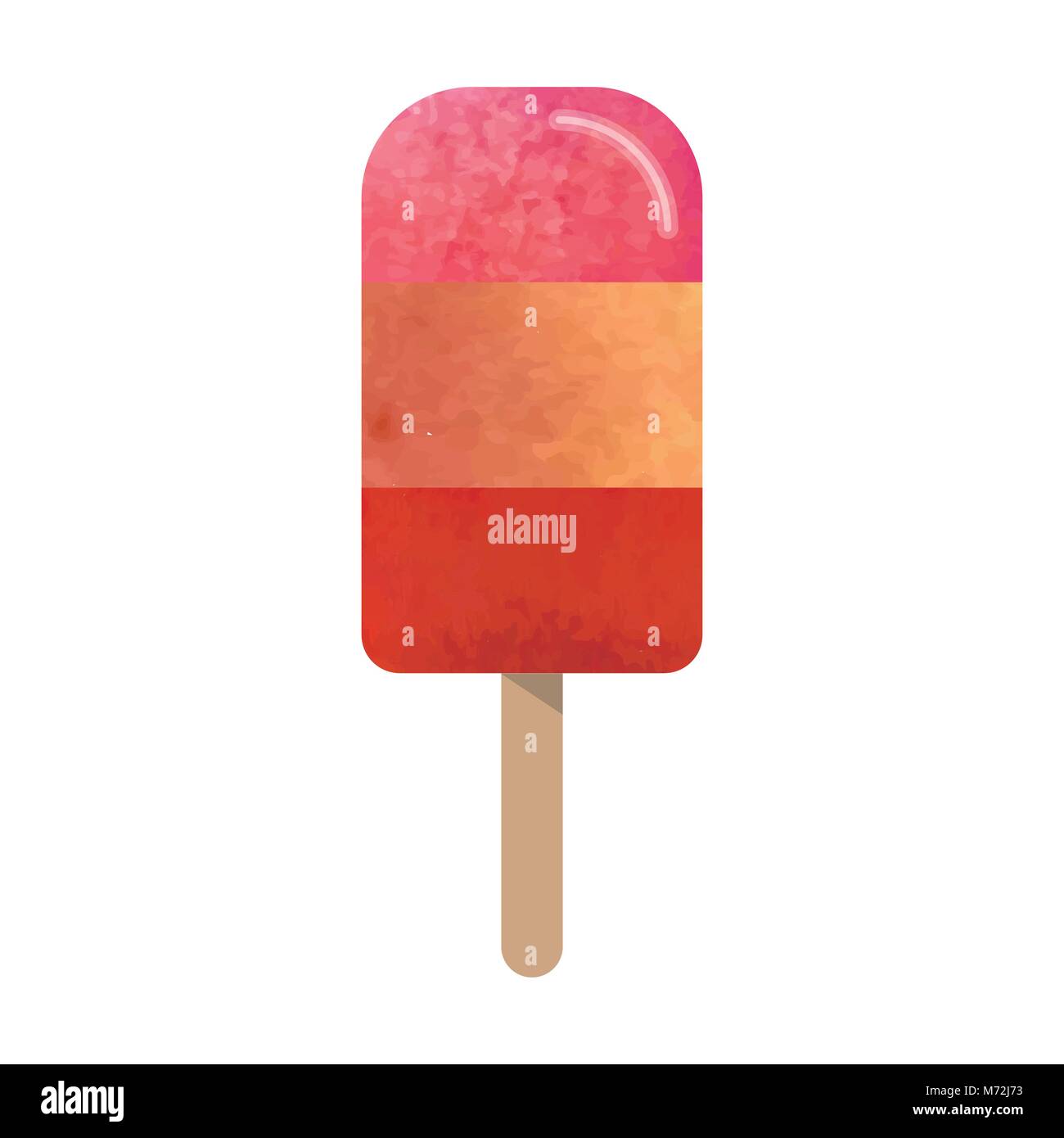 Colorful watercolor texture vector popsicle ice cream sweet summer ...