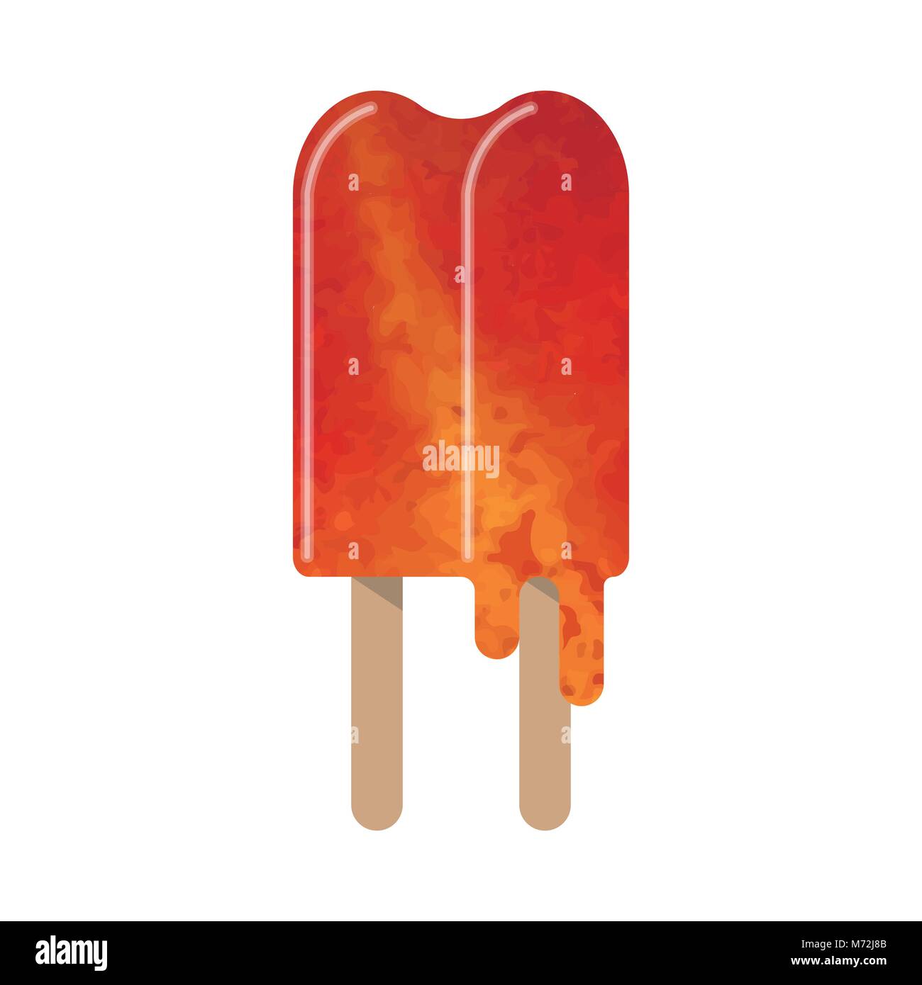 Colorful watercolor texture vector popsicle ice cream sweet summer ...