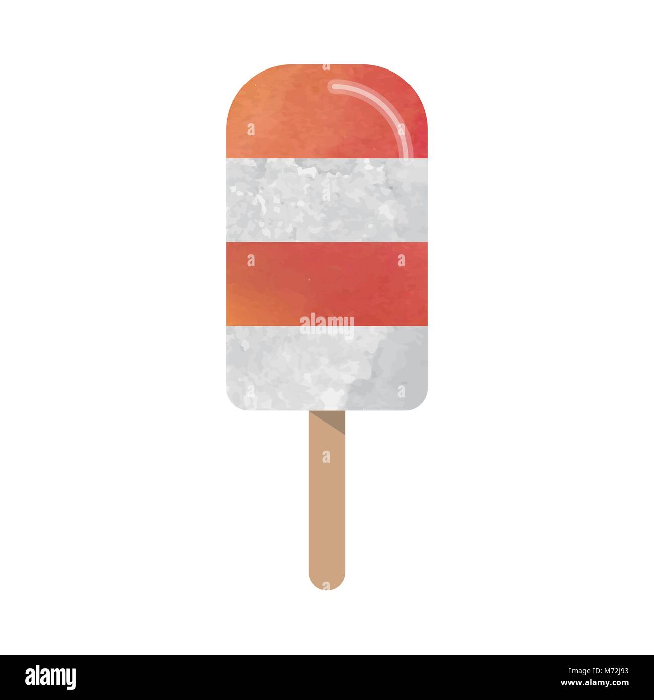 Colorful watercolor texture vector popsicle ice cream sweet summer ...