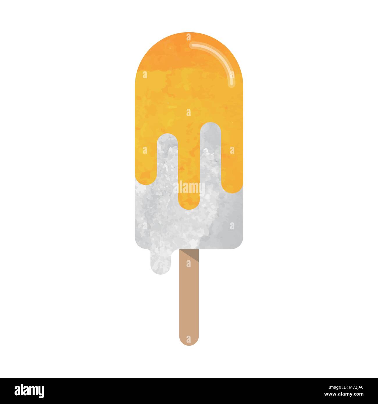 Colorful watercolor texture vector popsicle ice cream sweet summer ...